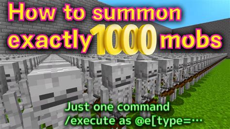 How To Summon Exactly Mobs At Once In One Command Java Bedrock
