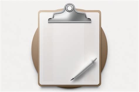 Premium AI Image A Clipboard With A Pen On It