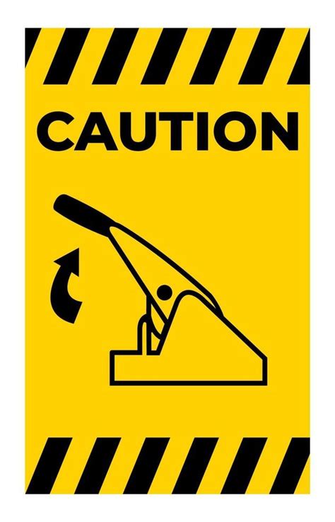 Caution Pull Parking Brake Symbol Sign Isolate On White Background