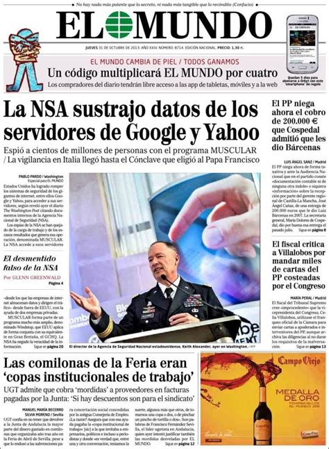 Los Titulares y Portadas de Noticias Destacadas Españolas del 31 de