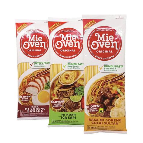 Mayora Mie Oven Original Rasa Goreng Bawang Kuah Iga Sapi 71G Lazada