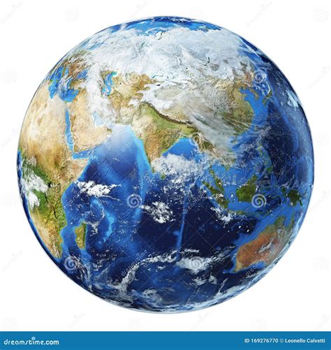 Ilustração 3d Do Globo Terrestre Vista Ásia Ilustração Stock