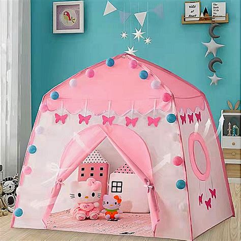Tenda Infantil Toca Barraca Rosa Barraquinha Meninas Casa Cabaninha