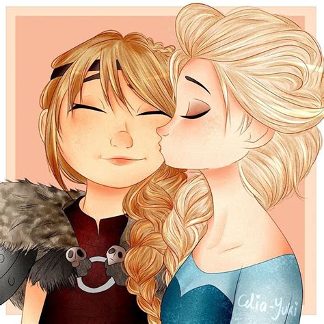 Kissing Elsa Rapunzal
