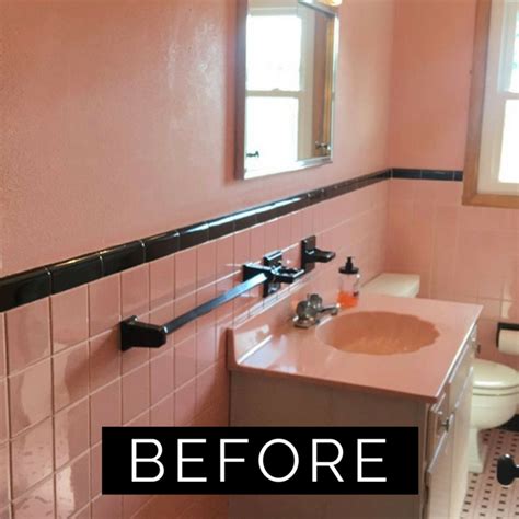 Vintage Tile Bathroom Embracing The 1950s Pink With Modern Updates