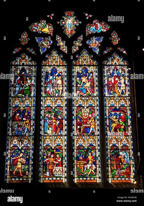 Stained Glass Windows In Ely Cathedral Cambridgeshire Stock Photo Alamy