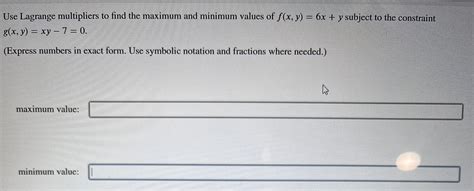 solved use lagrange multipliers to find the maximum and
