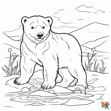 Coloriage Ours Polaire Avec Fourrure Blanche T L Chargeable