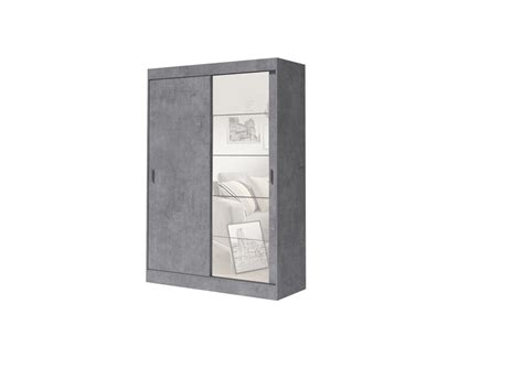 Szafa Przesuwna 120cm Lustro Multi5 Beton ERLI Pl