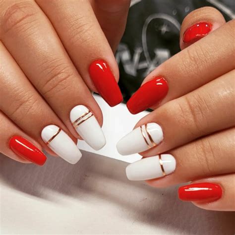 30 Gorgeous Ideas For Red And White Acrylic Nails Nail Designs Daily
