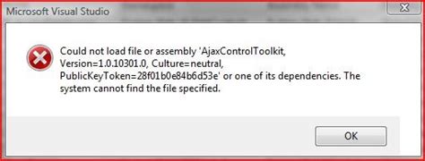 Microsoft Visual Studio Could Not Load File Or Assembly