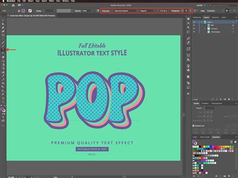 Use Text Effects In Illustrator 1 Click Design Bundles