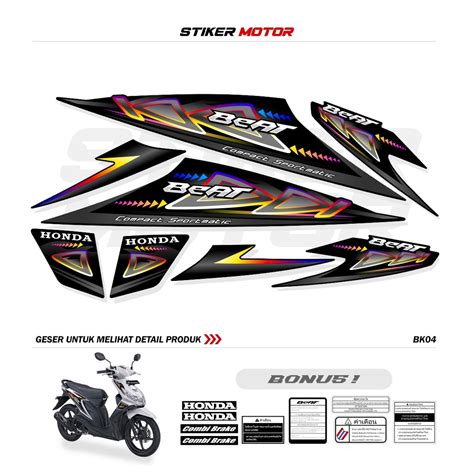 Jual STRIPING BEAT KARBU BK04 GRAFIS BEAT OLD HONDA ICON STICKER BEAT