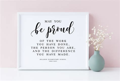 May You Be Proud Of The Work You Have Done Retirement Gift Sign