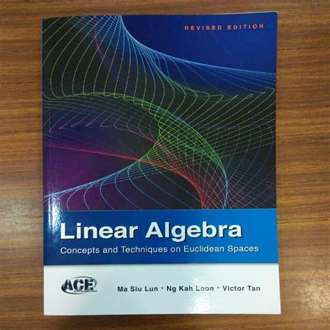 nus ma1101r compulsory textbook linear algebra concepts and techniques on euclidean spaces