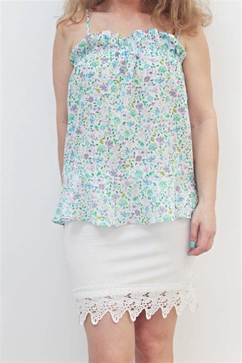 Camisole Pattern With Gathered Top And Flounce Hem Camisole Pattern