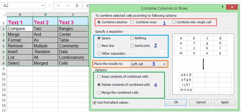 how to join text from different cells into one cell in excel