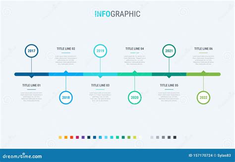 Abstract Business Rounded Infographic Template With 6 Options Colorful