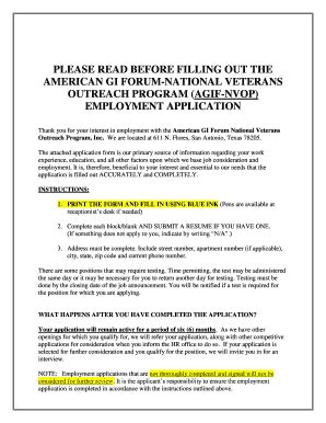Fillable Online Agif Nvop PLEASE READ BEFORE FILLING OUT APPLICATION