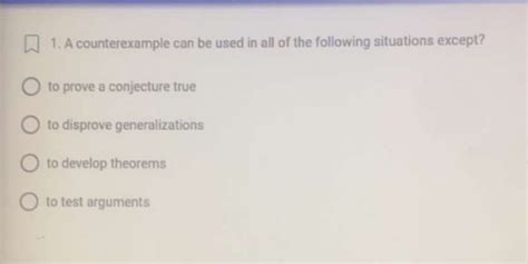 [solved] 1 a counterexample can be used in all of the following situations course hero