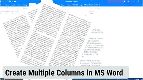 How To Split Text Into Two Columns In Word YouTube