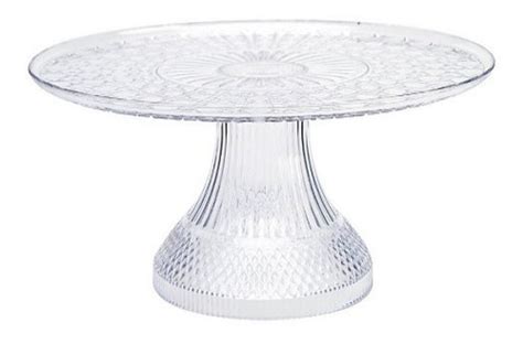 Boleira Lapidada Cristal 30cm Transparente Luxo Suporte Bolo MercadoLivre