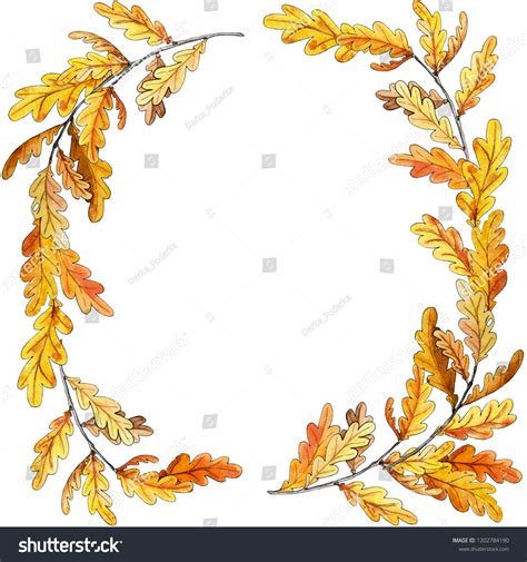 Border Frame Ornament Autumn Leaves Isolated Shutterstock