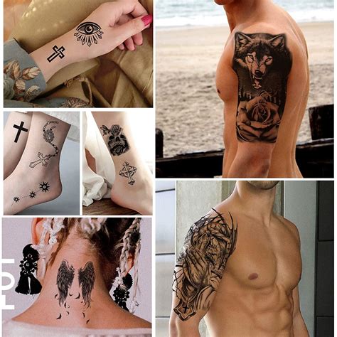 Yazhiji 36 Sheets Temporary Tattoos Stickers 12 Sheets Fake Body Arm