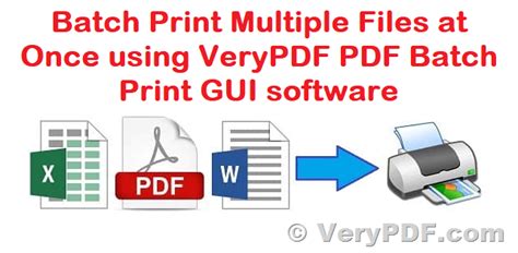 Batch Print Multiple Files At Once Using VeryPDF PDF Batch Print GUI