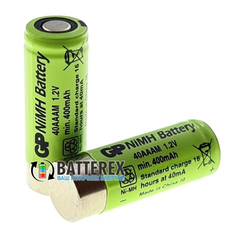 Аккумулятор 2 3 AAA GP 400mah 1 2V 40AAAM NiMH технический Купить 2 3