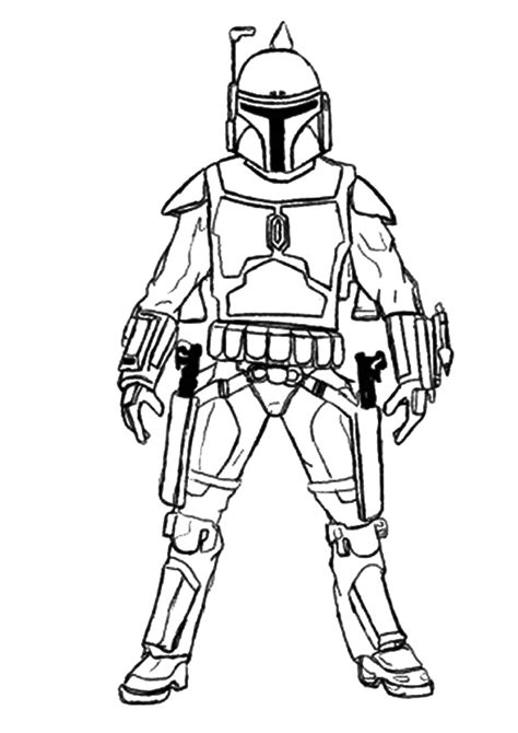 El Boba Fett Para Colorear Imprimir E Dibujar ColoringOnly