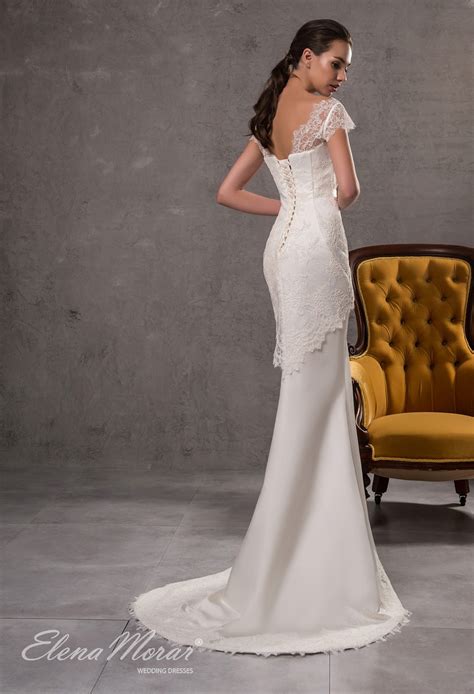 Robe de mariée sirène satin et dentelle Oksana
