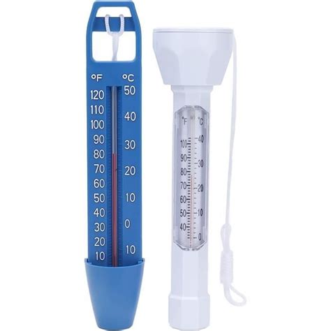 Thermomètre de Piscine Flottant thermomètre à Eau étanche avec Cordon