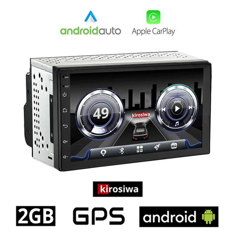 Kirosiwa Ηχοσύστημα Αυτοκινήτου 2DIN Bluetooth USB WiFi GPS Apple