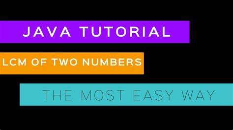 java tutorial lcm of two numbers in netbeans easy way youtube