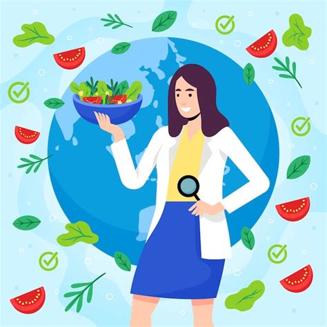 Ilustración plana del día mundial de la seguridad alimentaria Vector