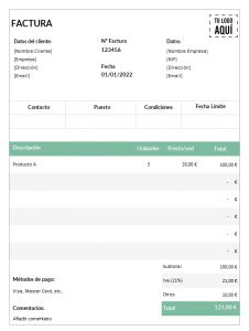 Modelo Factura Autónomo en Word Excel y PDF GRATIS