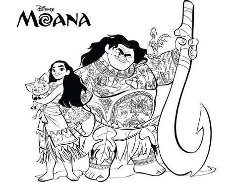 Coloriage Disney Vaiana télécharger et imprimer gratuit sur