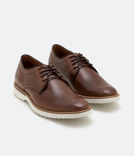 Zapato Casual en Cuero con Cordón Marrón