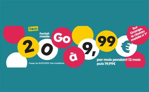 Forfait mobile profitez de 20 Go à seulement 999 chez Sosh Le Parisien
