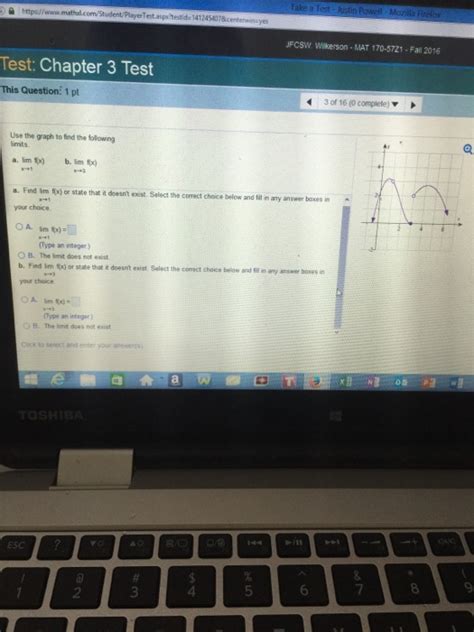 Solved Use The Graph To Find The Following Limits Lim X Chegg
