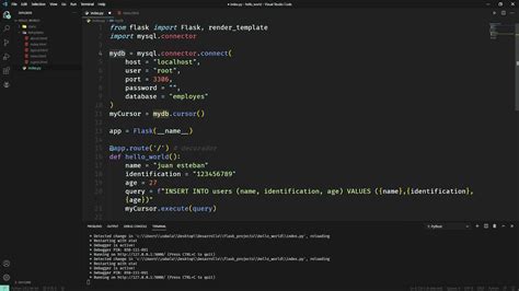 Flask Insertar Datos A Mysql Youtube