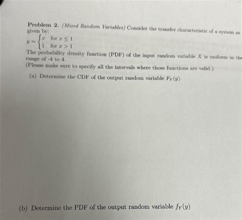 solved problem 2 mixed random variables consider the