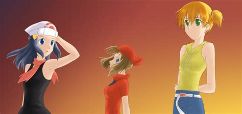 Misty May and Dawn Pokémon Fan Art 20105450 Fanpop