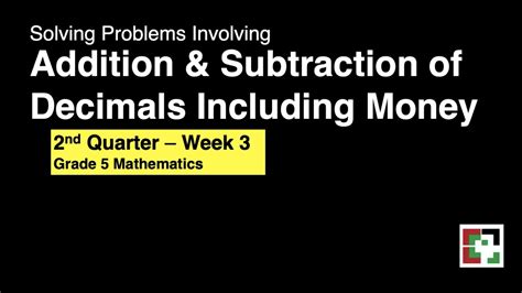 math 5 week 3 2nd quarter melc routine and non routine problems addition and subtraction of