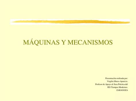 PPT MÁQUINAS Y MECANISMOS PowerPoint Presentation free download ID