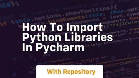 How To Import Python Libraries In Pycharm YouTube