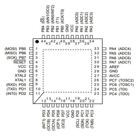 Atmega16 схема включения 94 фото