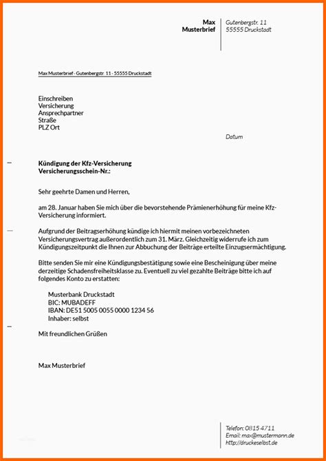 Atemberaubend Drucke Selbst Kostenlose Vorlagen Für Kündigungsschreiben
