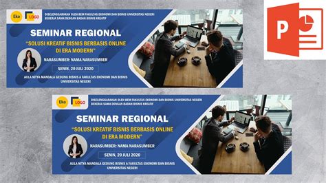 Cara Membuat Desain Banner Spanduk Di Powerpoint Eps Youtube
